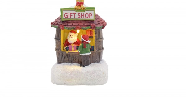 Mini Gift Shop χριστουγεννιάτικο διακοσμητικό με ενσωματωμένο φωτισμό ...